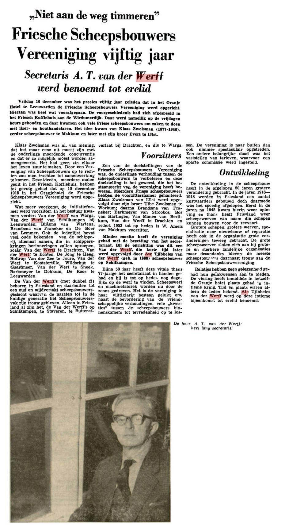 Tjibbele Ates van der Werff 1856 - 1926 | twafamkes.nl